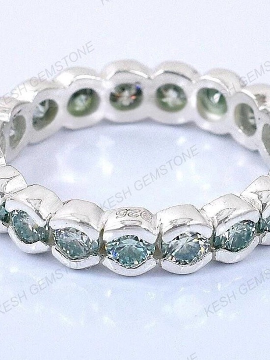 Jewelry | Sterling Silver Ice Blue Natural Diamond Ring 2 Ct Size 1 ...